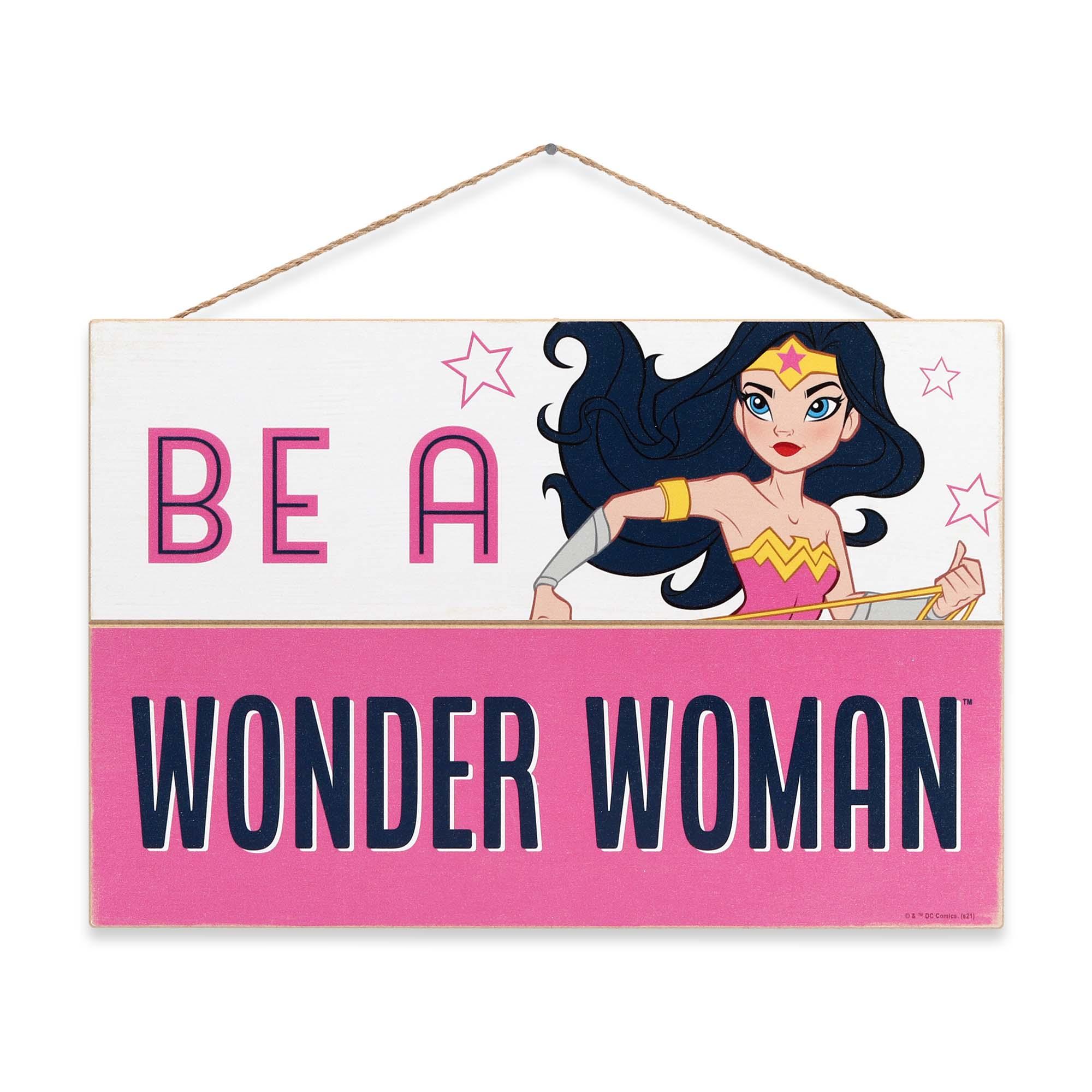 Wonder Woman Be a Wonder Woman Hanging Wood Wall Decor | Pop Classics